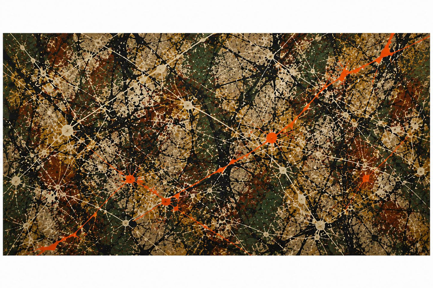 Earthtone Pollock Inspired Abstract Painting | Modern Wall Art – My ...