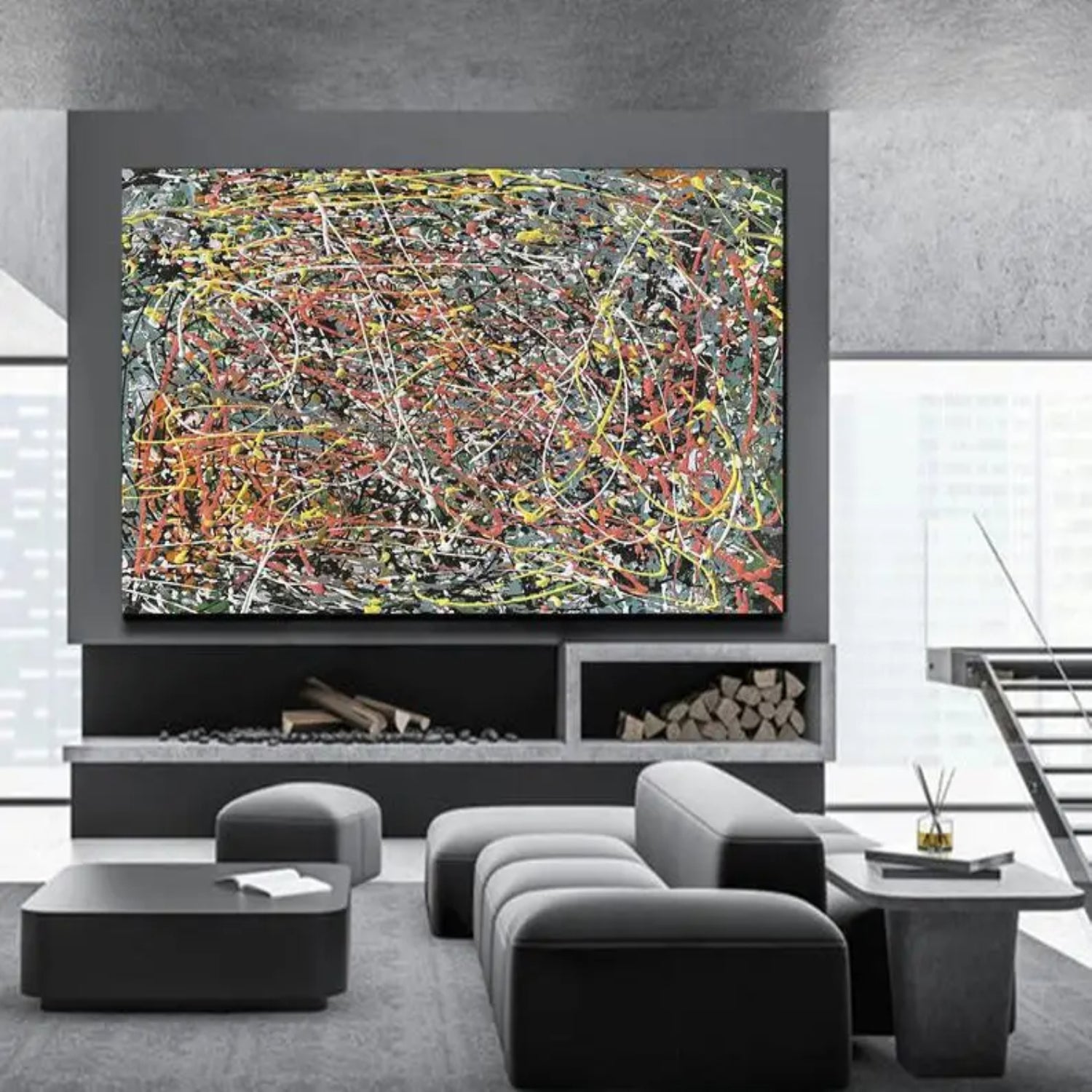 Modern Abstract Expressionism Jackson Pollock Inspired Art – My Modern Art